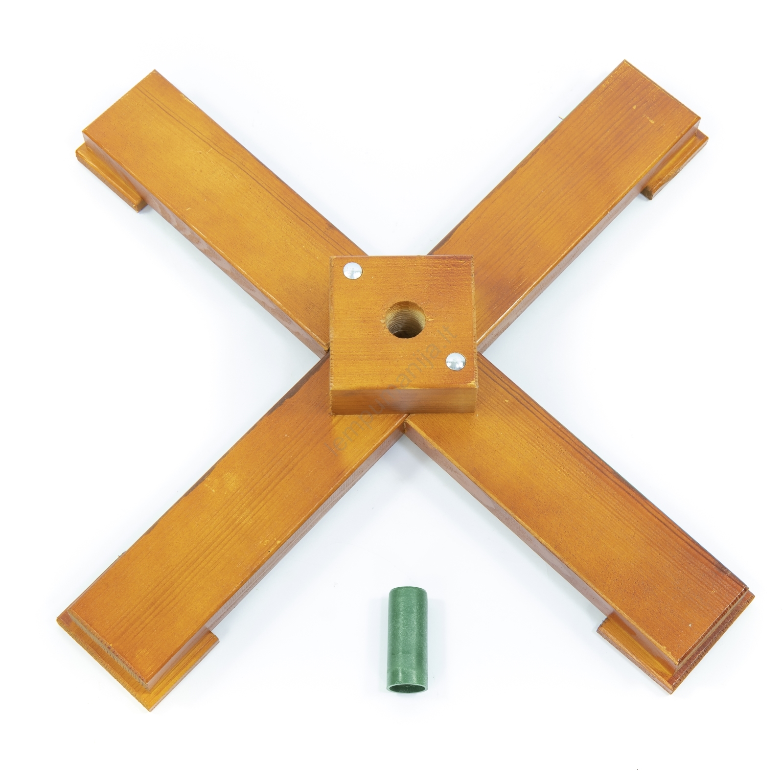 Medinis kalėdinės eglutės stovas su 33 mm skersmens laikikliu | Lempumanija