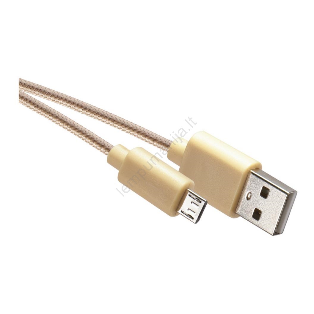 USB kabelis USB 2.0 A jungtis / USB B mikro jungtis auksinė | Lempumanija