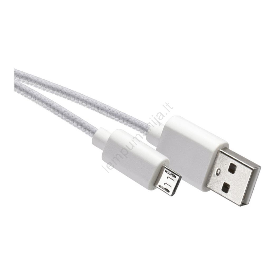 USB kabelis USB 2.0 A jungtis / USB B mikro jungtis balta | Lempumanija